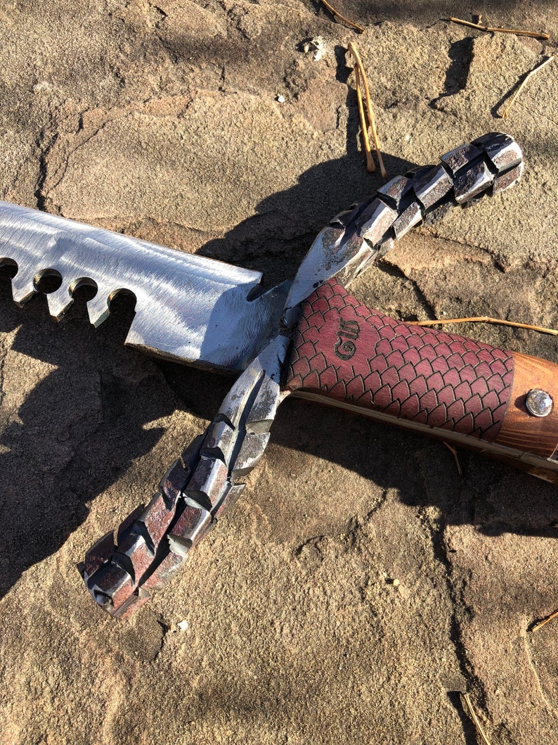 Sword Breaker, Custom Hand Forged Parrying Dagger With Stag Horn and ...