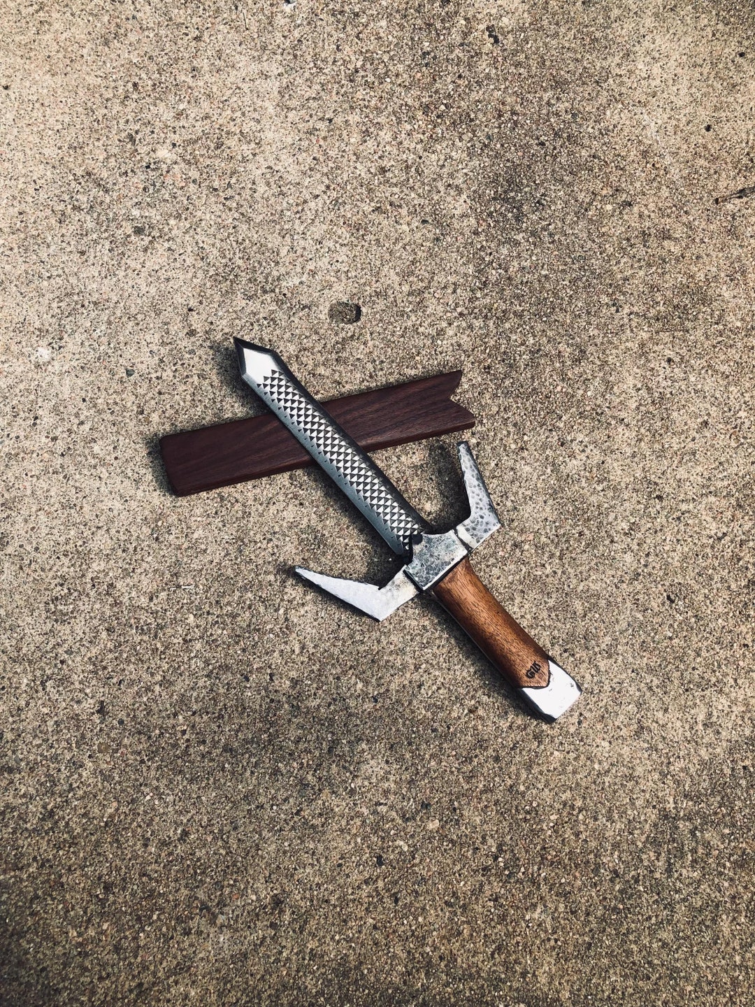 Dagger of Woe Hand Forged Rasp Steel Dagger With Hammered Steel Cross ...