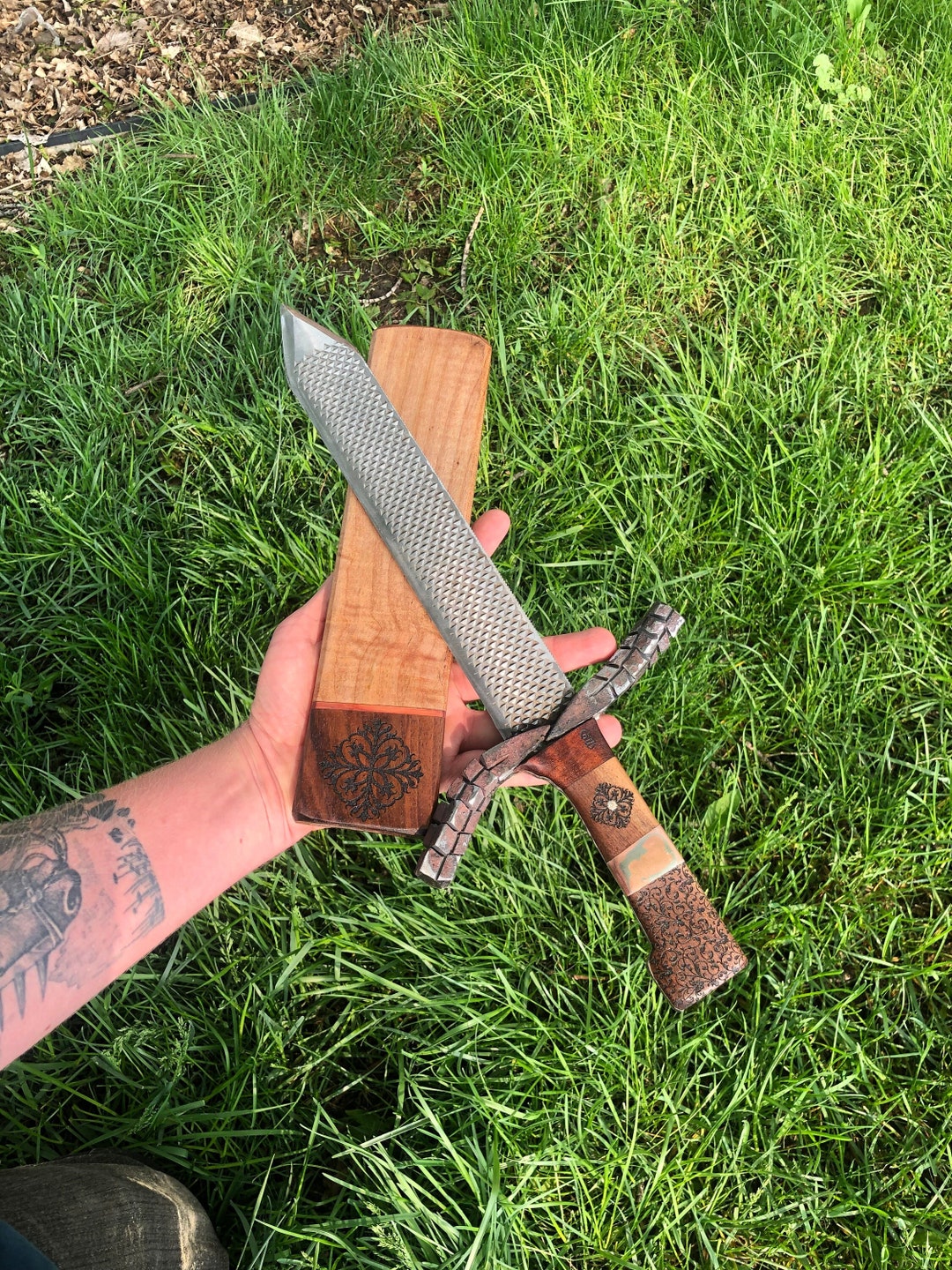 Warriors Dagger Hand Forged High Carbon Steel Dagger With Mokume ...