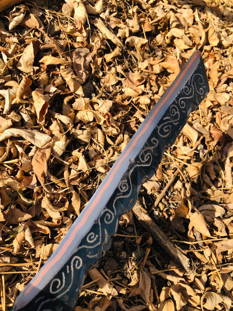 Copper Damascus Black Steel Dagger, Custom Copper Damascus Dagger With ...