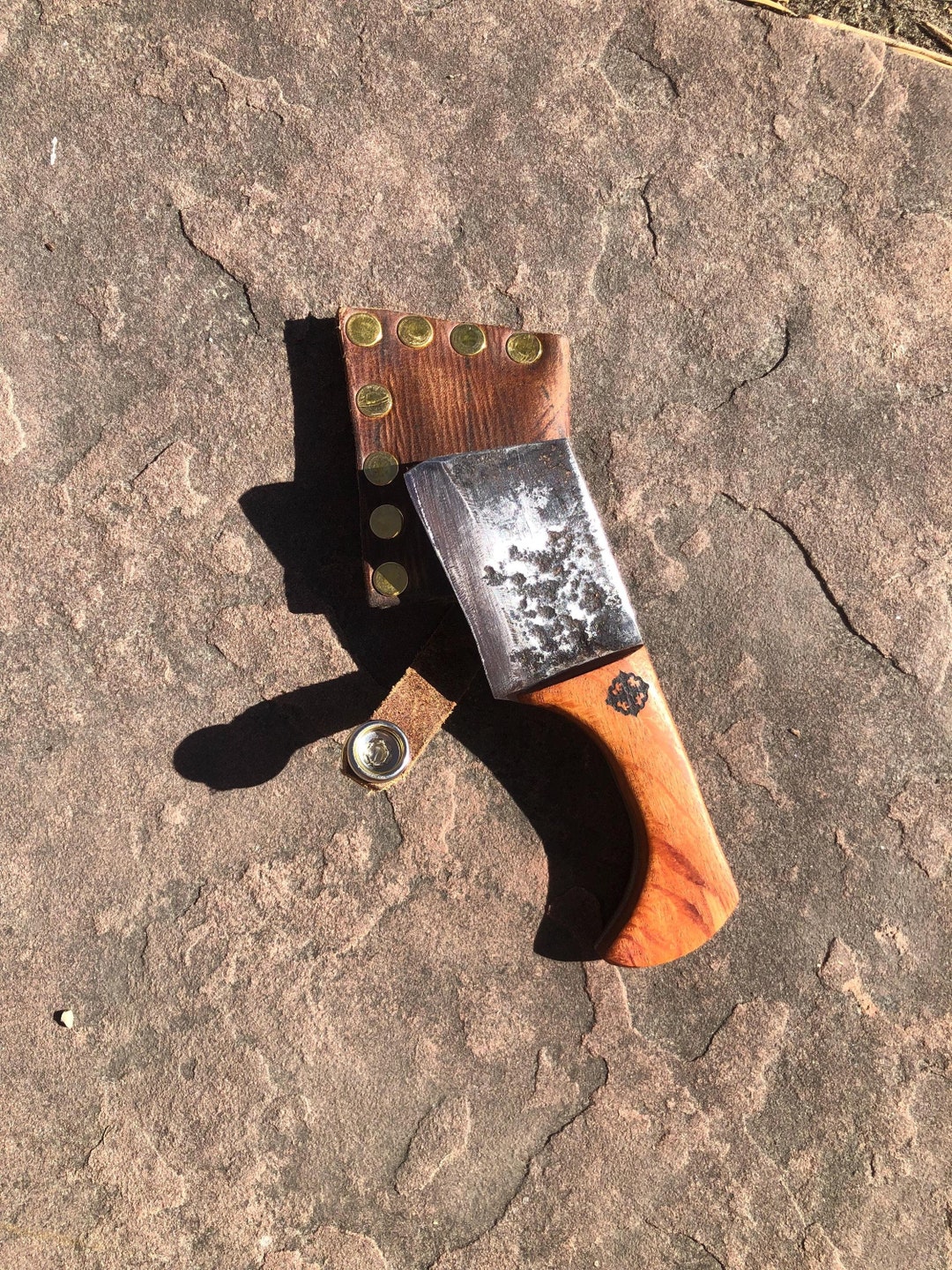 Mini Cleaver Pocket Knife, Hand Forged Brutalist Style Pocket Knife ...