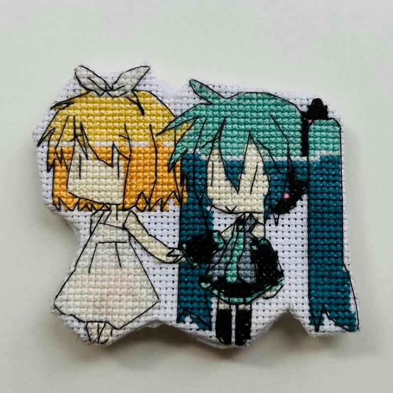 Cross Stitch Badge - Etsy