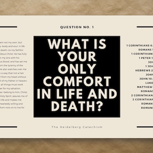 Printable Catechism Memorization Cards Beige Heidelberg Catechism 1 30 ...