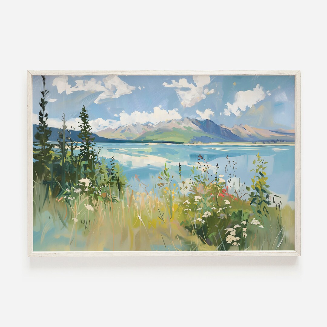Lake Clark National Park Wall Art, Alaska Summer Poster, Lakeside ...