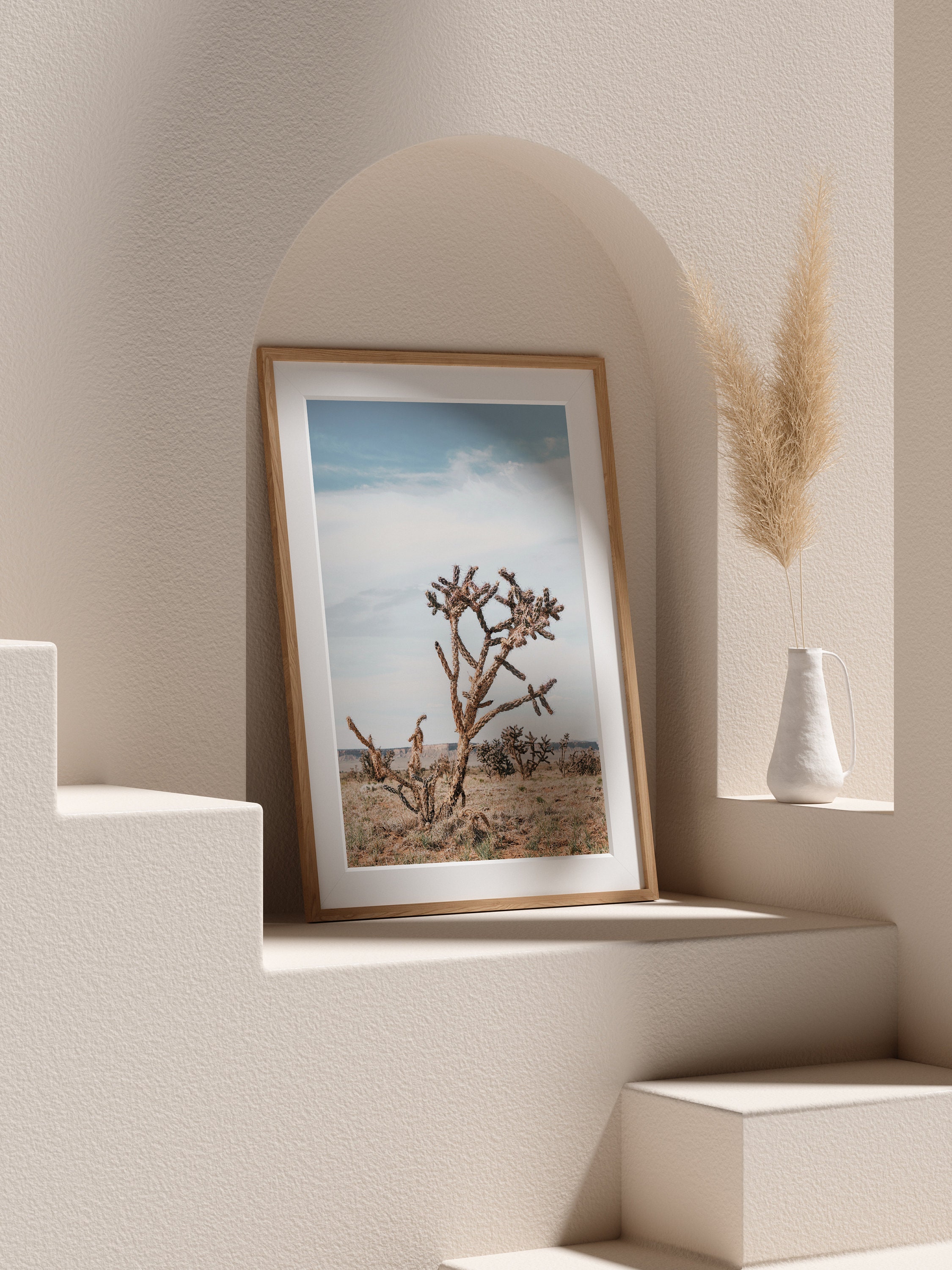 Desert Cactus Scenery, Rattail Cactus Poster, Desert Photography ...