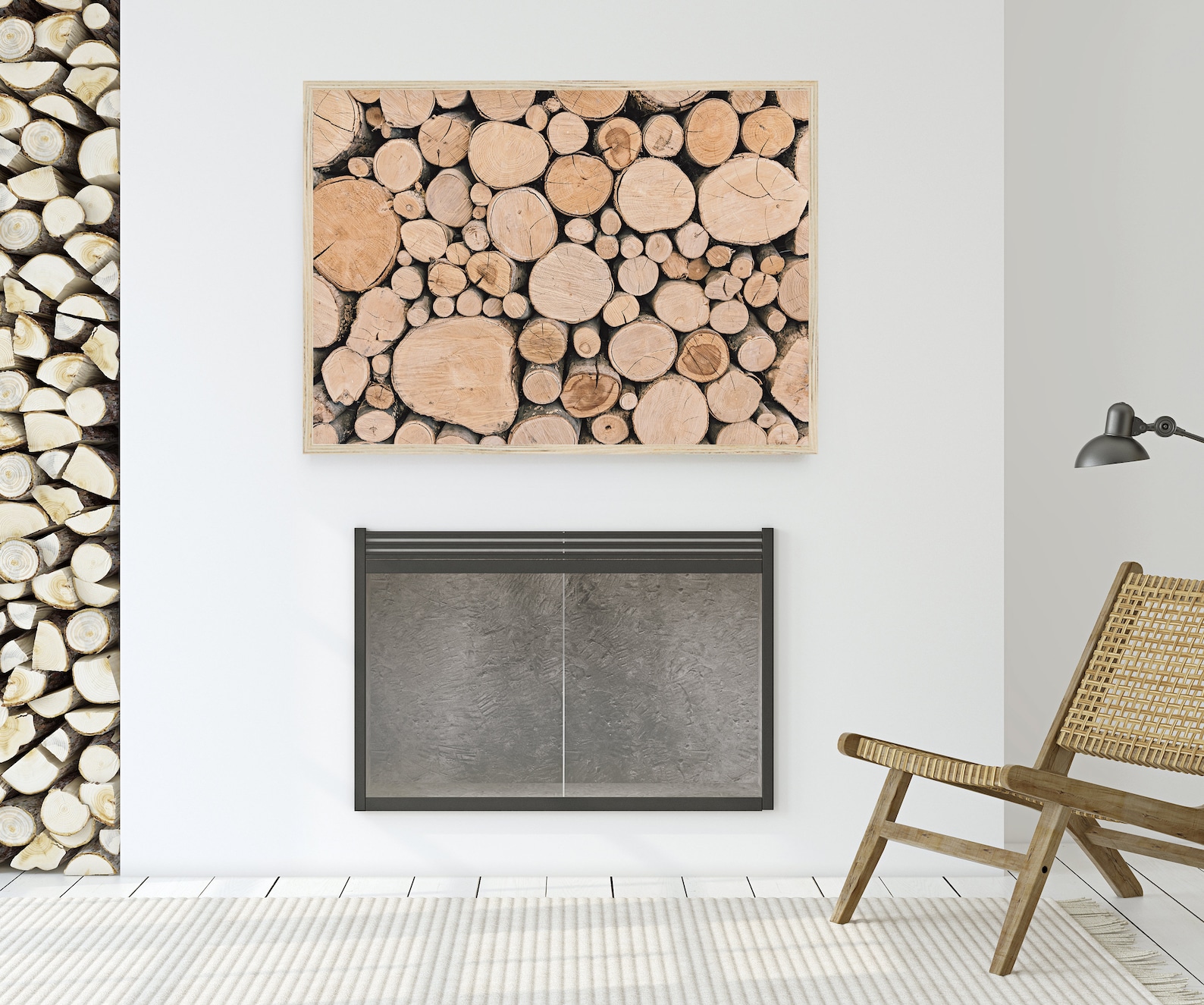 Log Pile Print Tree Ring Wall Art Rustic Home Decor Tree | Etsy