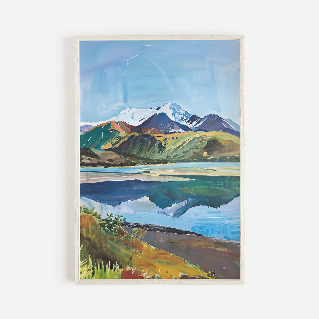 Katmai National Park Print, Alaska Home Decor, Original Painting ...