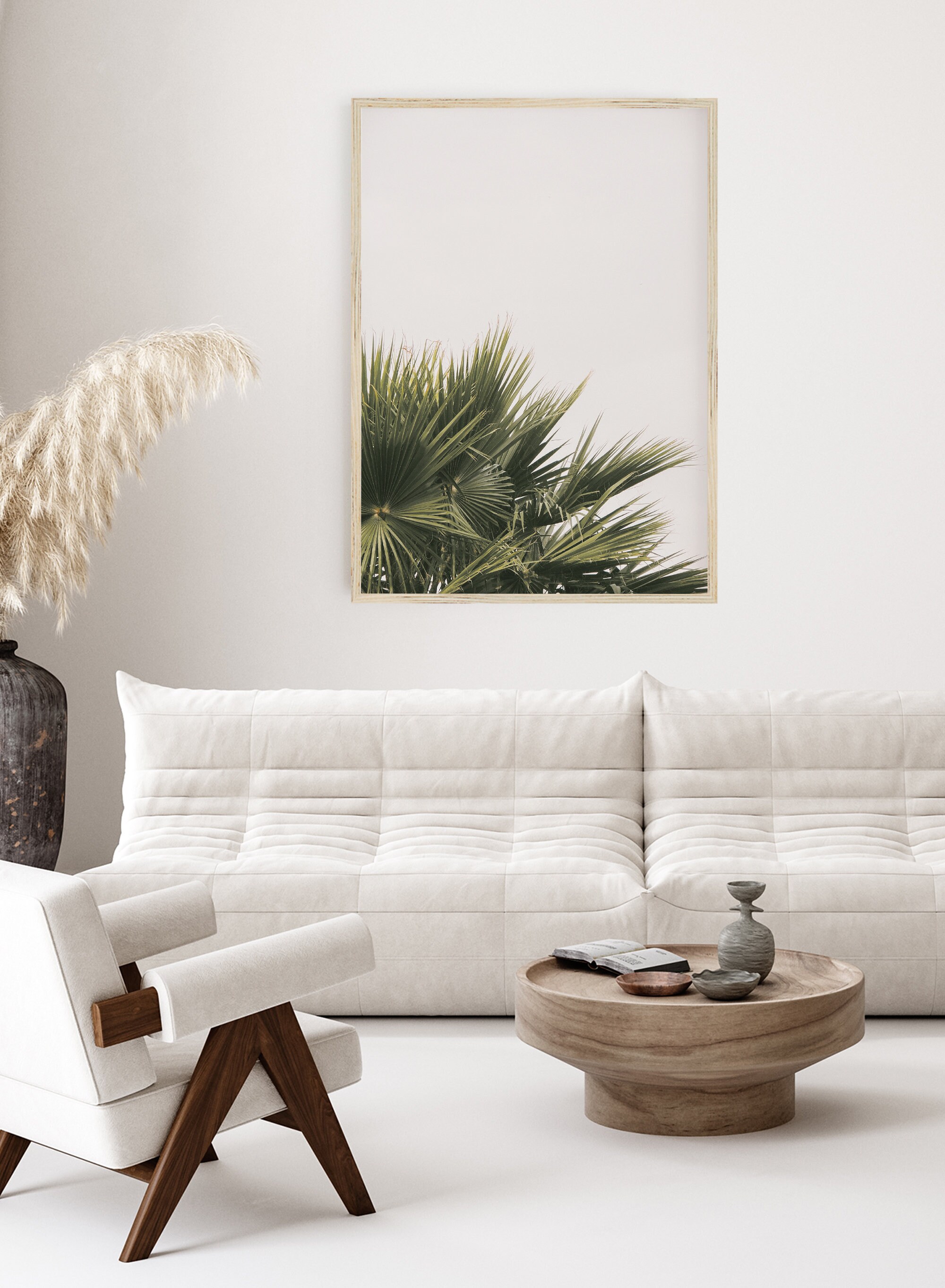 Tropical Leaves Posters, Coastal Home Decor, Neutral Beach Wall Art ...