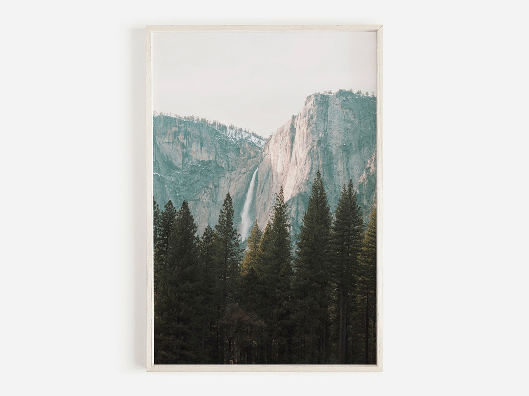 National Park Wall Art Ribbon Falls Photo Yosemite National - Etsy