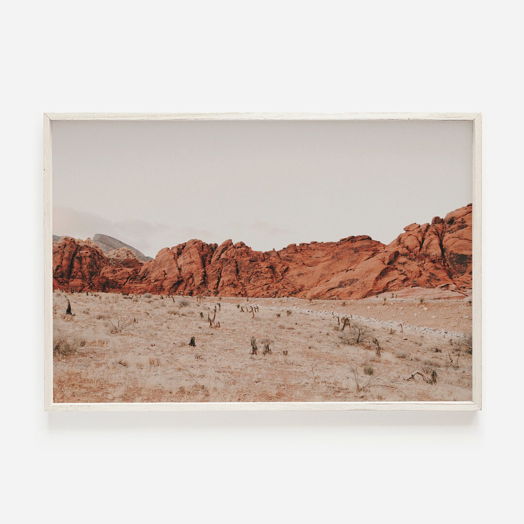 Red Rock Canyon Wall Art, Nevada Desert Landscape, Red Rock Mountains ...