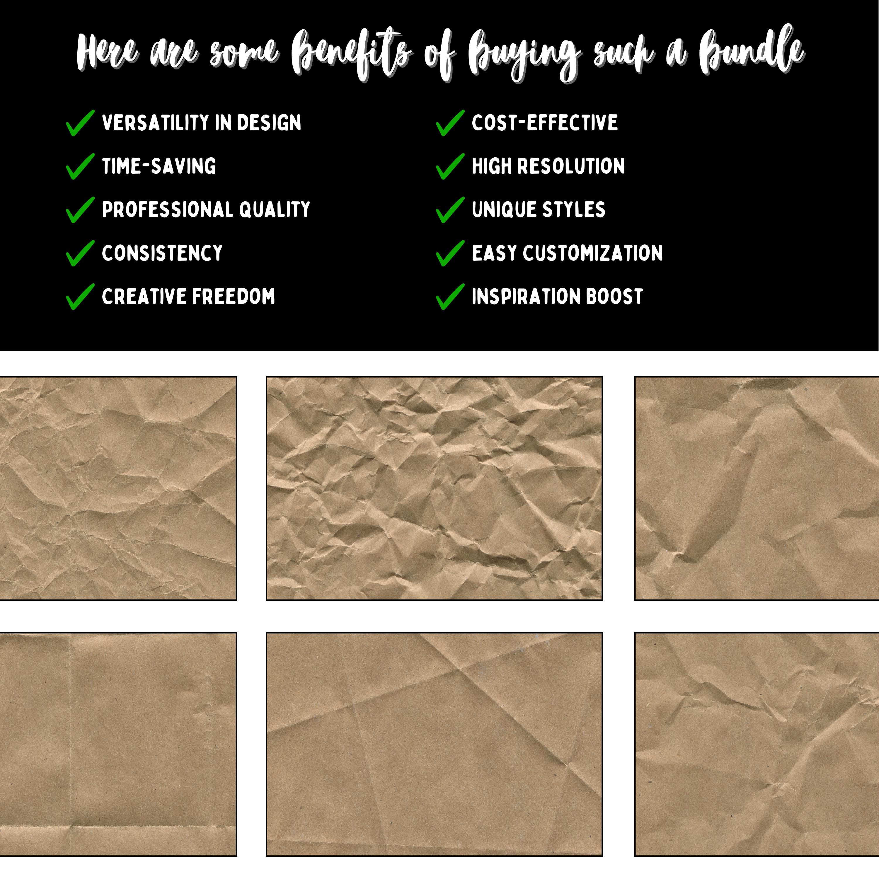 Crumpled Paper Textures, Printable Textures, Realistic Paper, Paper ...