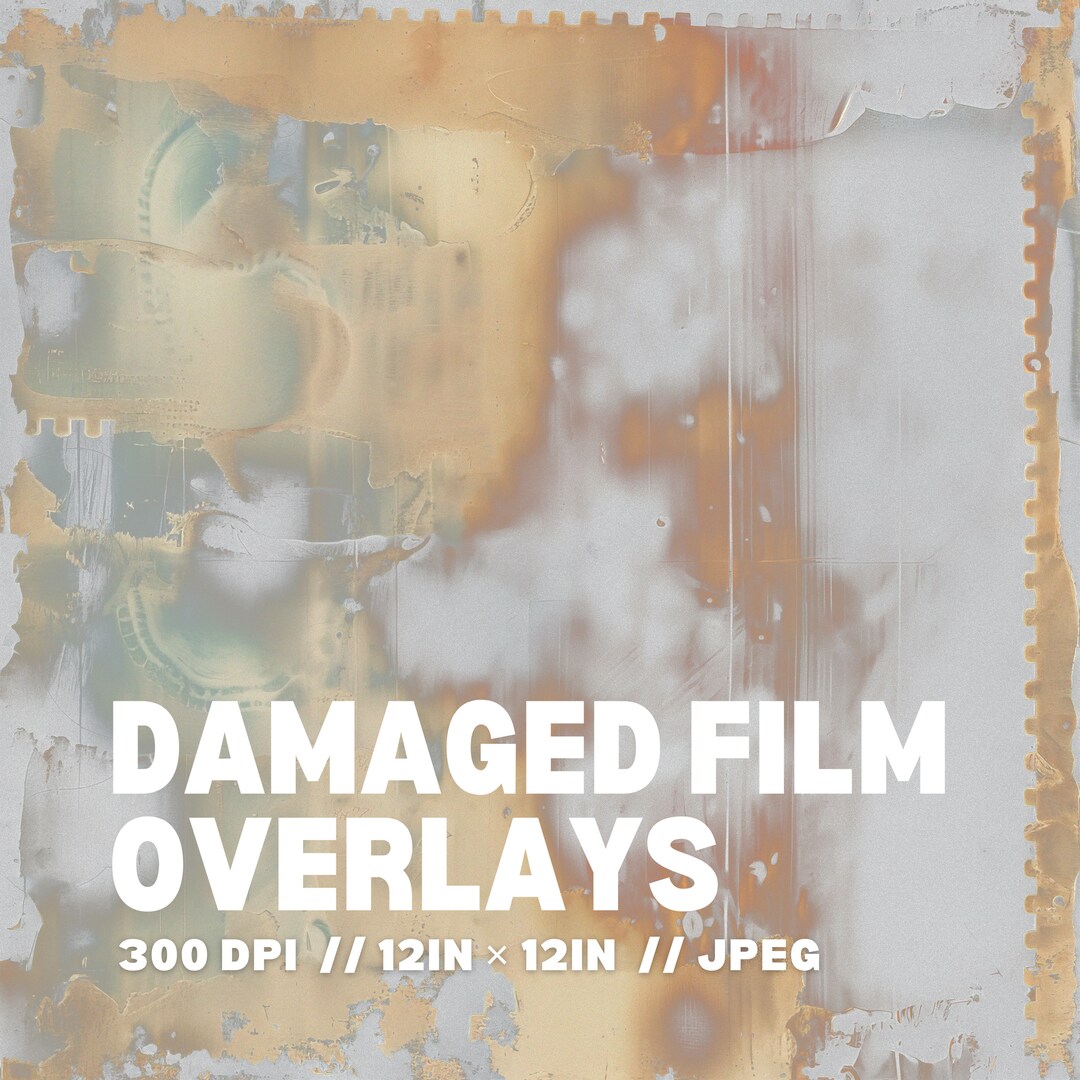Damaged Film Overlays, Film Overlay, Texture Overlays, Photo Overlays ...