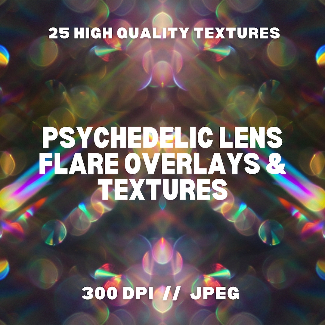 Psychedelic Lens Flare Overlays & Textures, Psychedelic Textures, Flare ...