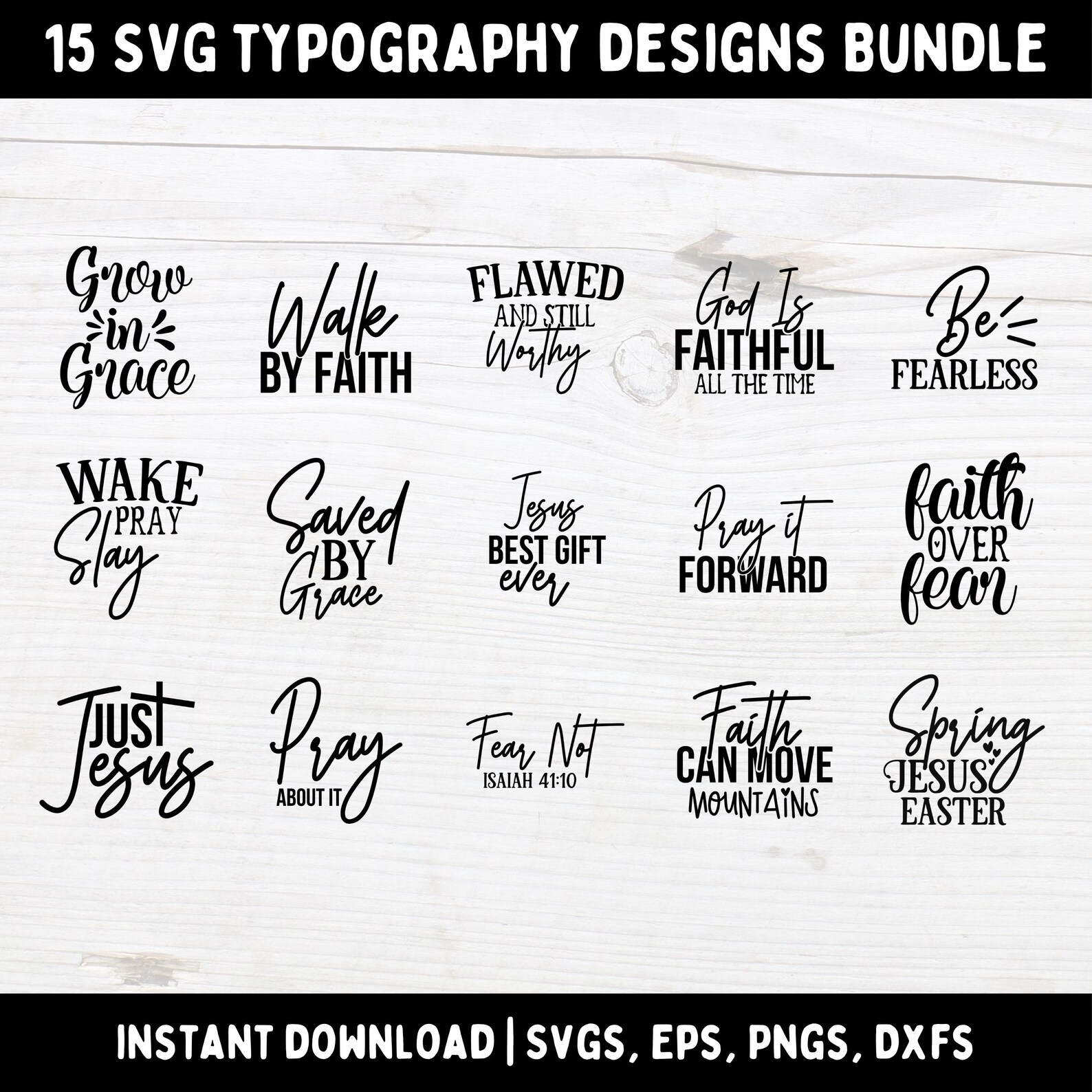 Christian Quotes SVG Bundle, Christian Quotes, Faith Svg,inspirational ...