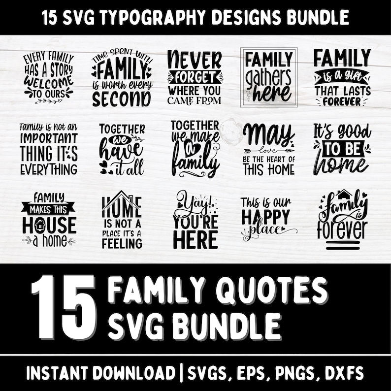 Family Quotes SVG Bundle, Family Quotes, Svg Bundle, Family Svg, Quotes ...