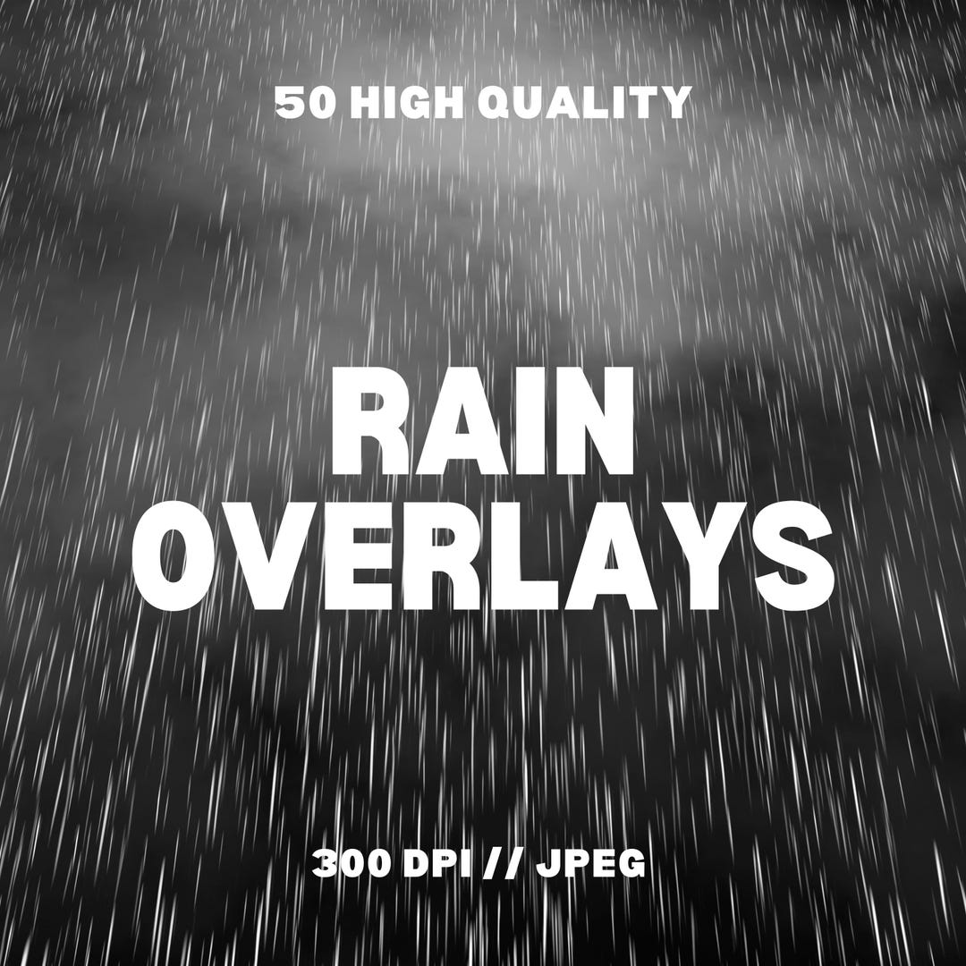 Rain Overlays, Realistic Overlays, Rain Showers, Photography Overlays ...