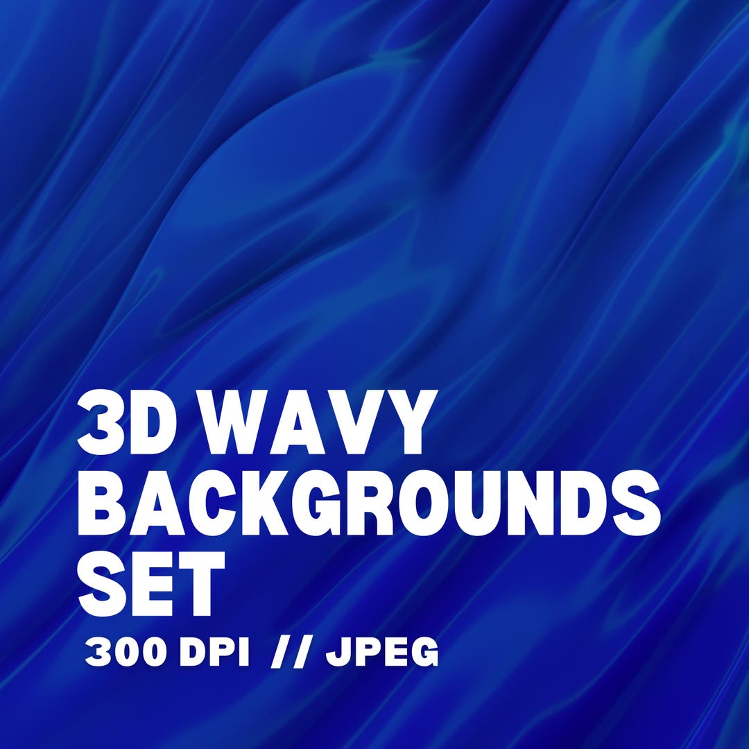 3D Wavy Backgrounds Set, Wavy Designs, Background Textures, Abstract ...
