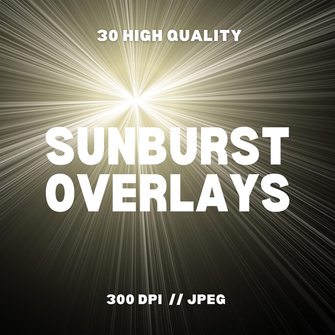 Sunburst Overlays, Sun Flare Overlay, Sunlight Overlays, Photo Light ...