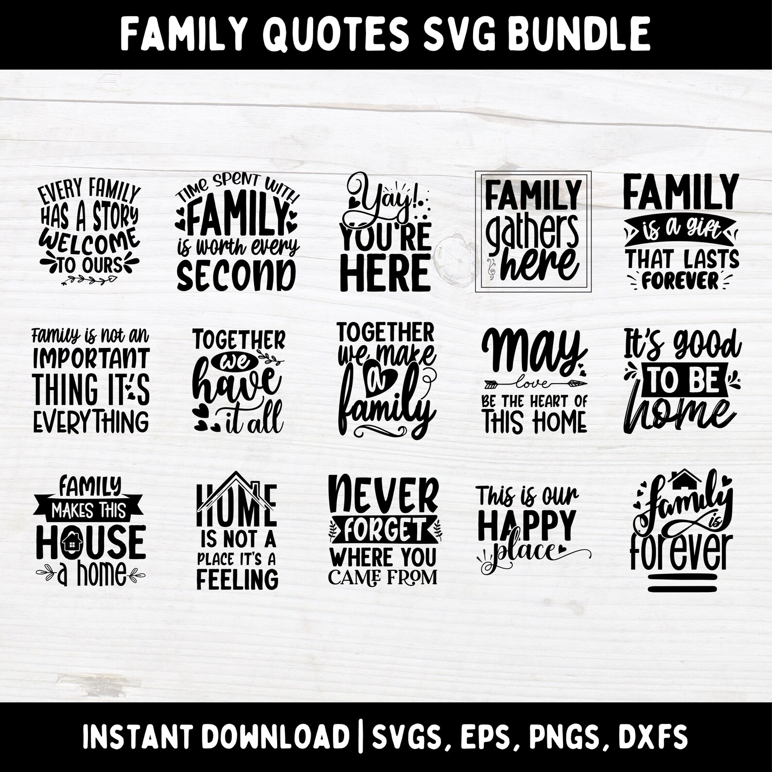 Family Quotes SVG Bundle, Family Quotes, Svg Bundle, Family Svg, Quotes ...