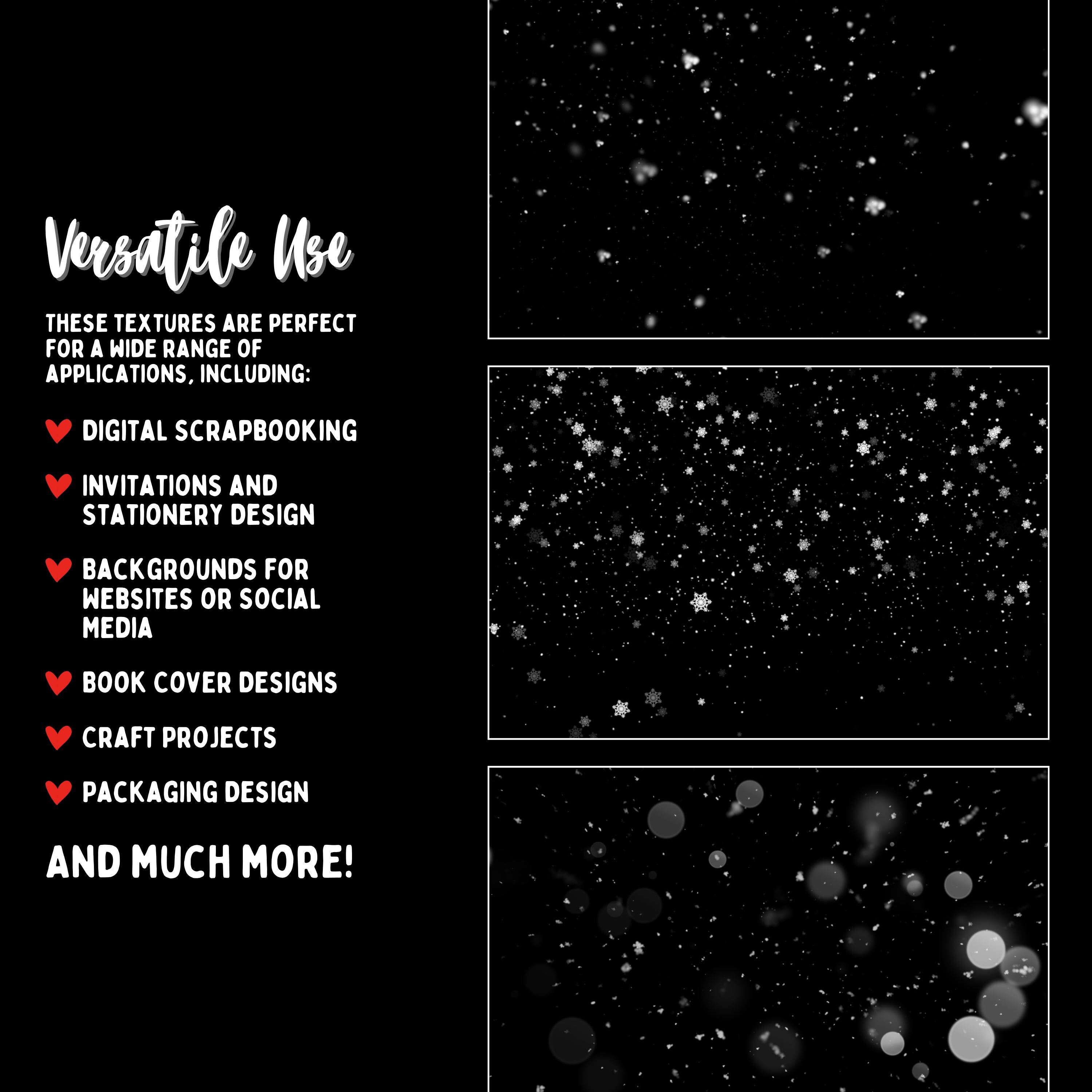 Snow Overlays Pack, Snow Overlays, Snow Textures, Winter Overlay ...