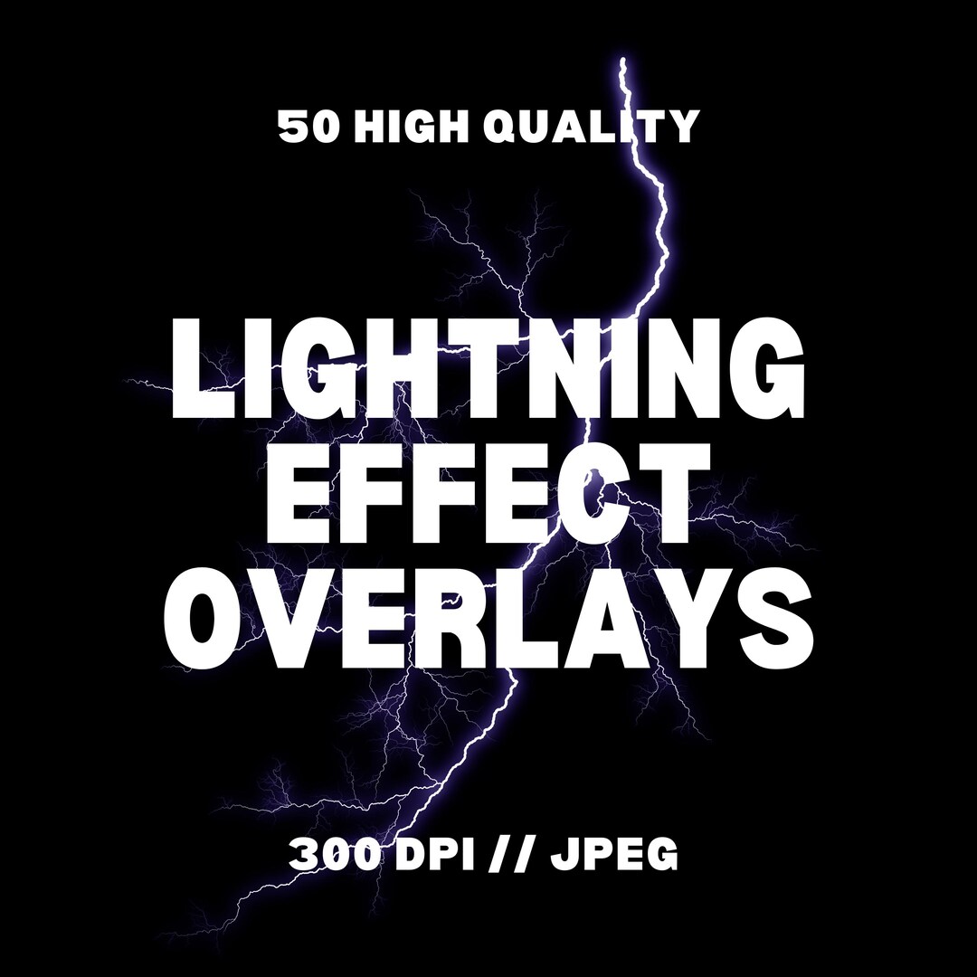 Lightning Effect Overlays, Photo Overlays, Storm Effects, Lightning ...