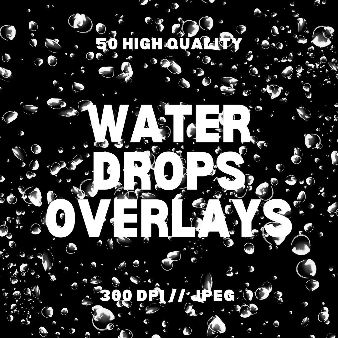 Water Drops Overlays, Window Overlay, Photoshop Overlay, Digital ...