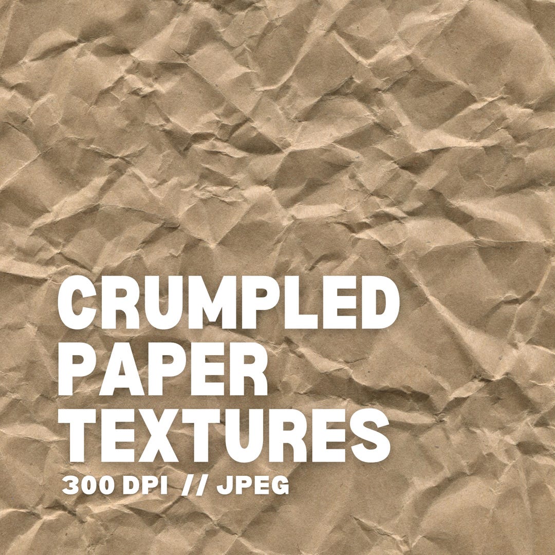 Crumpled Paper Textures, Printable Textures, Realistic Paper, Paper ...