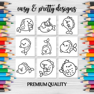 Kawaii Fish Coloring Pages, Cute Kawaii Pages, Cute Animal Coloring ...