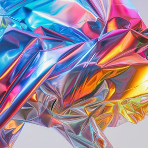 Rainbow Crumpled Foil Backgrounds, Scrapbook Paper, Seamless Pattern ...