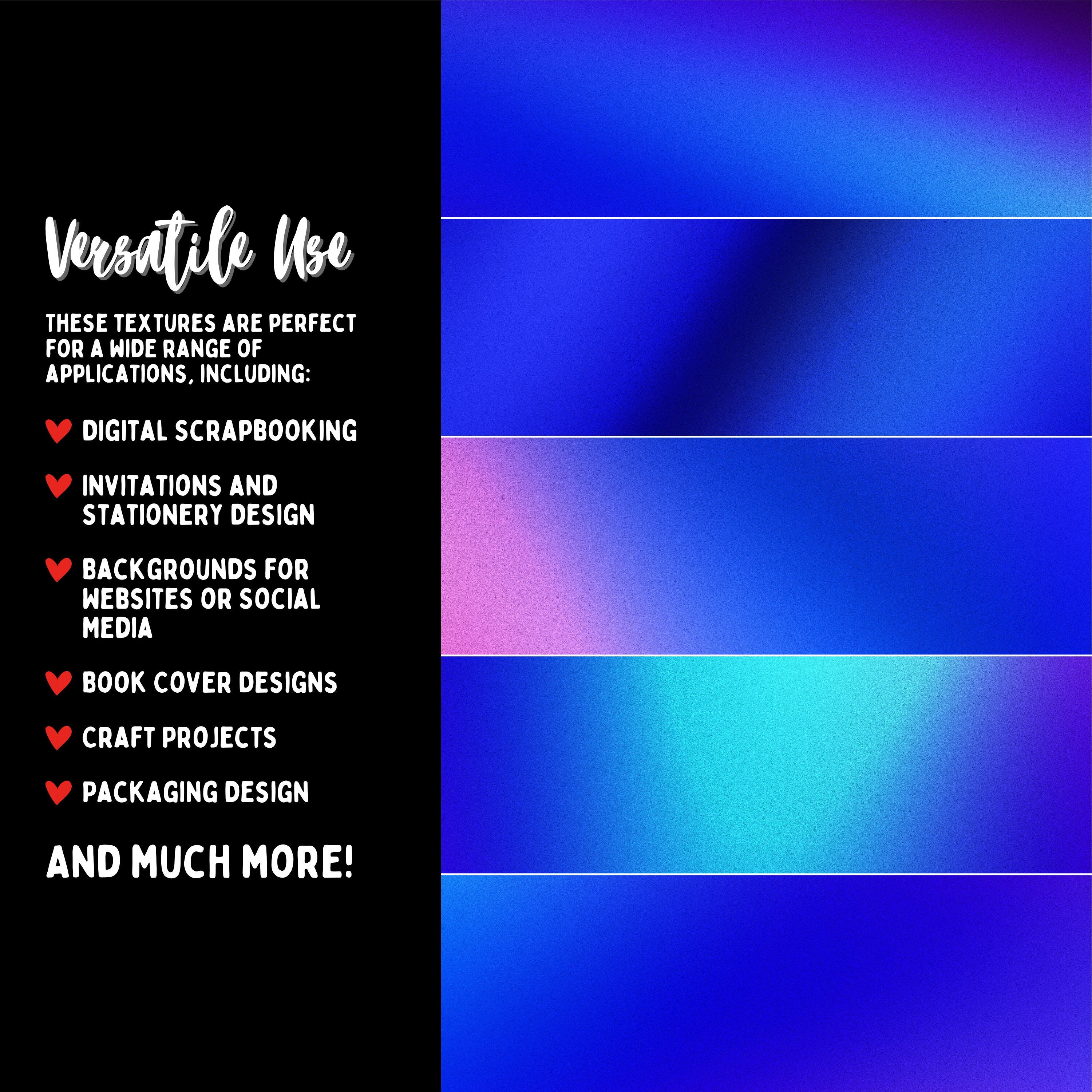 Blue Grainy Gradient Abstract Pack, Blue Gradient, Grainy Texture ...