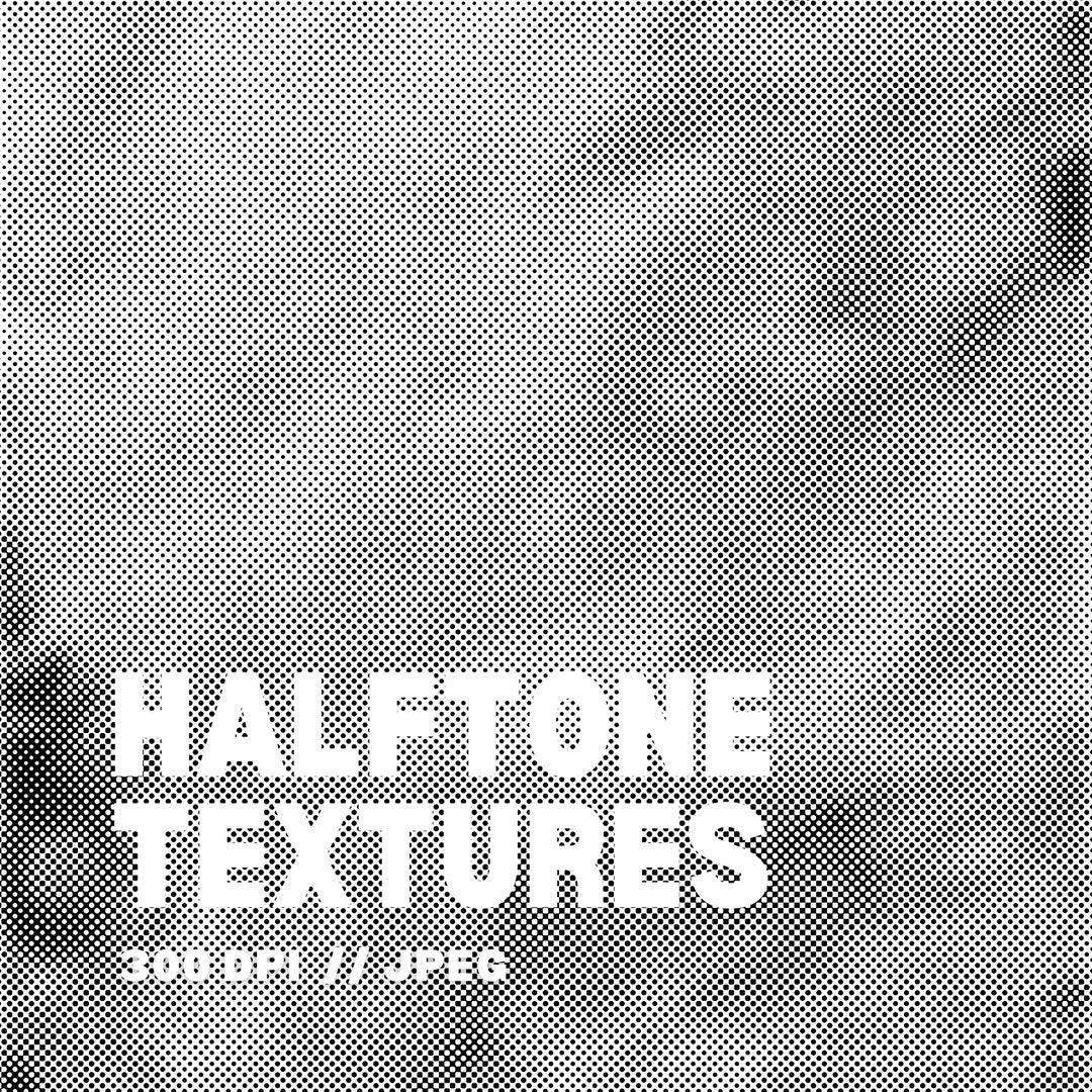 10 Halftone Textures, Retro Textures, Printable Textures, Halftone Art ...