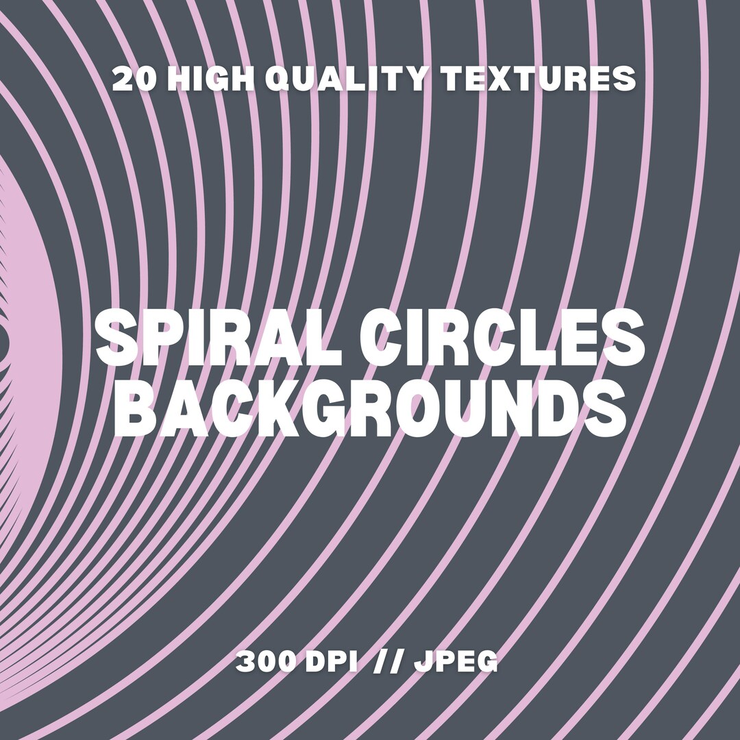 Spiral Circles Backgrounds, Circle Textures, Digital Spirals, Printable ...