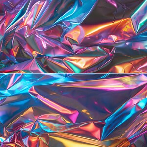 Rainbow Crumpled Foil Backgrounds, Scrapbook Paper, Seamless Pattern ...