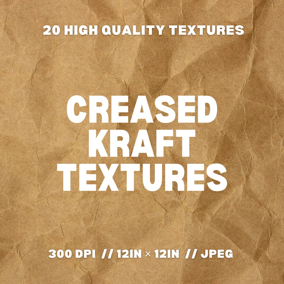 20 Creased Kraft Texture, Wrinkled Texture, Paper Texture, Canvas Paper ...