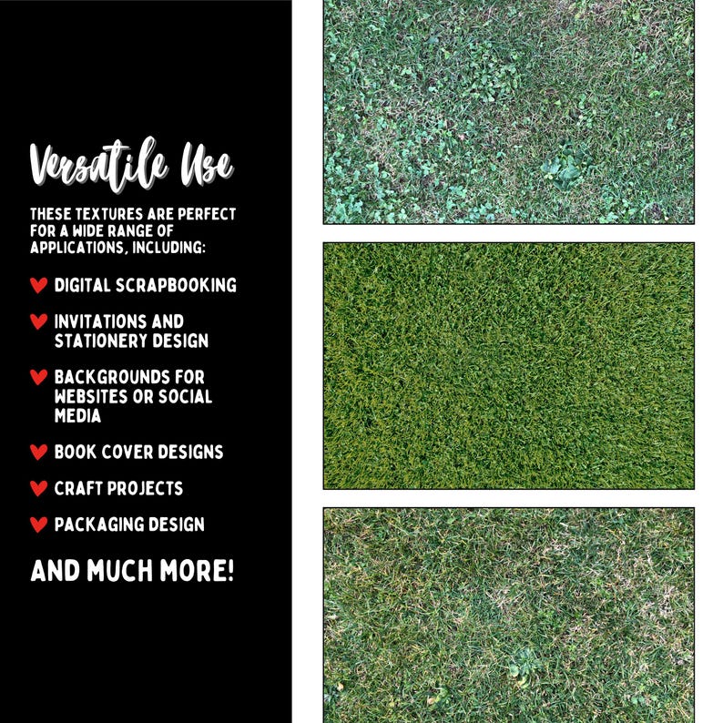 Grass Textures Set, Nature Backgrounds, Grass Overlay, Digital Textures ...