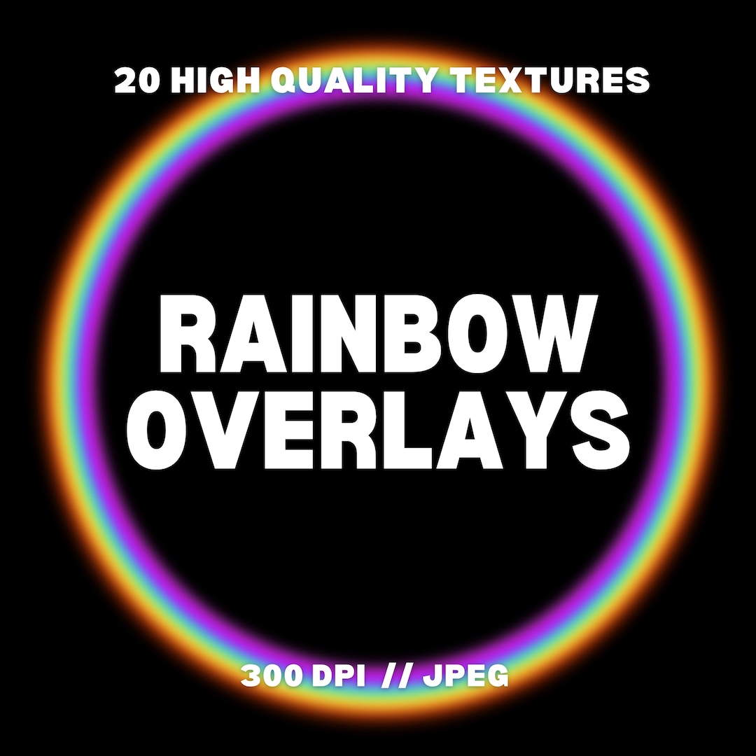Rainbow Overlays, Digital Overlays, Vibrant Overlays, Photo Overlays ...