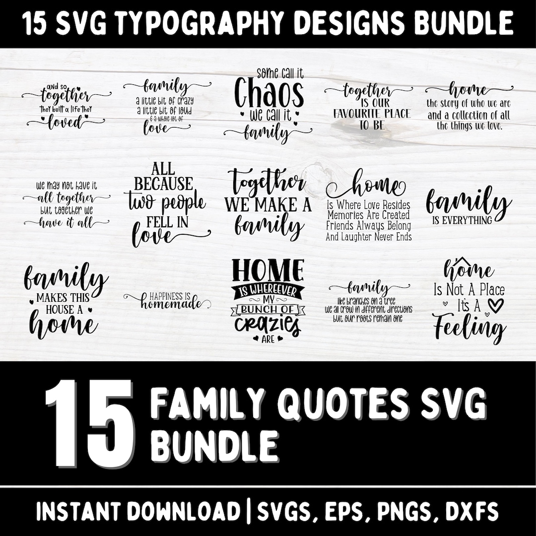 Family Quotes SVG Bundle, Family Quotes, Svg Bundle, Family Sayings ...