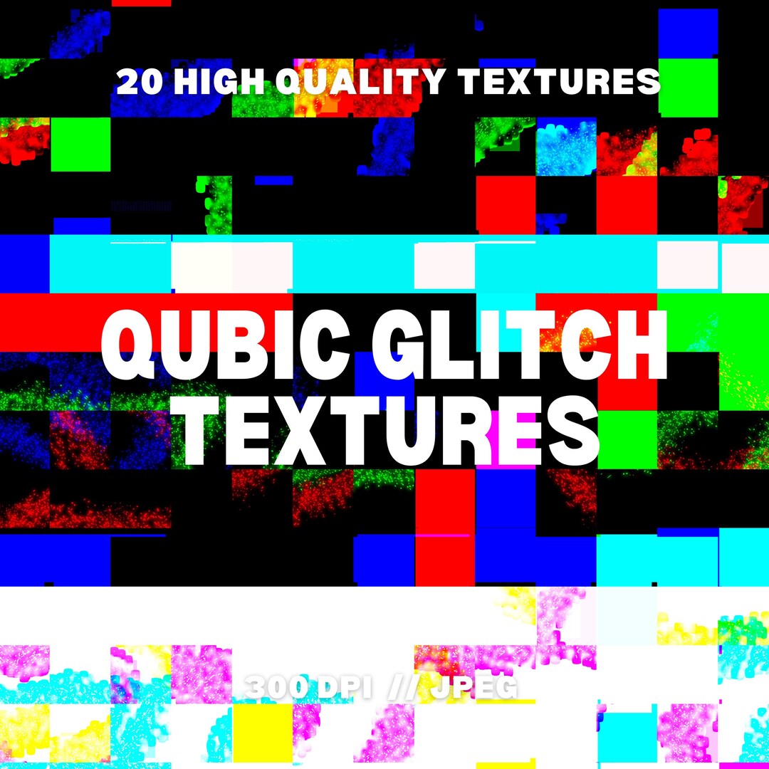 Qubic Glitch Textures, Cubical Textures, Glitch Designs, Vibrant Glitch ...