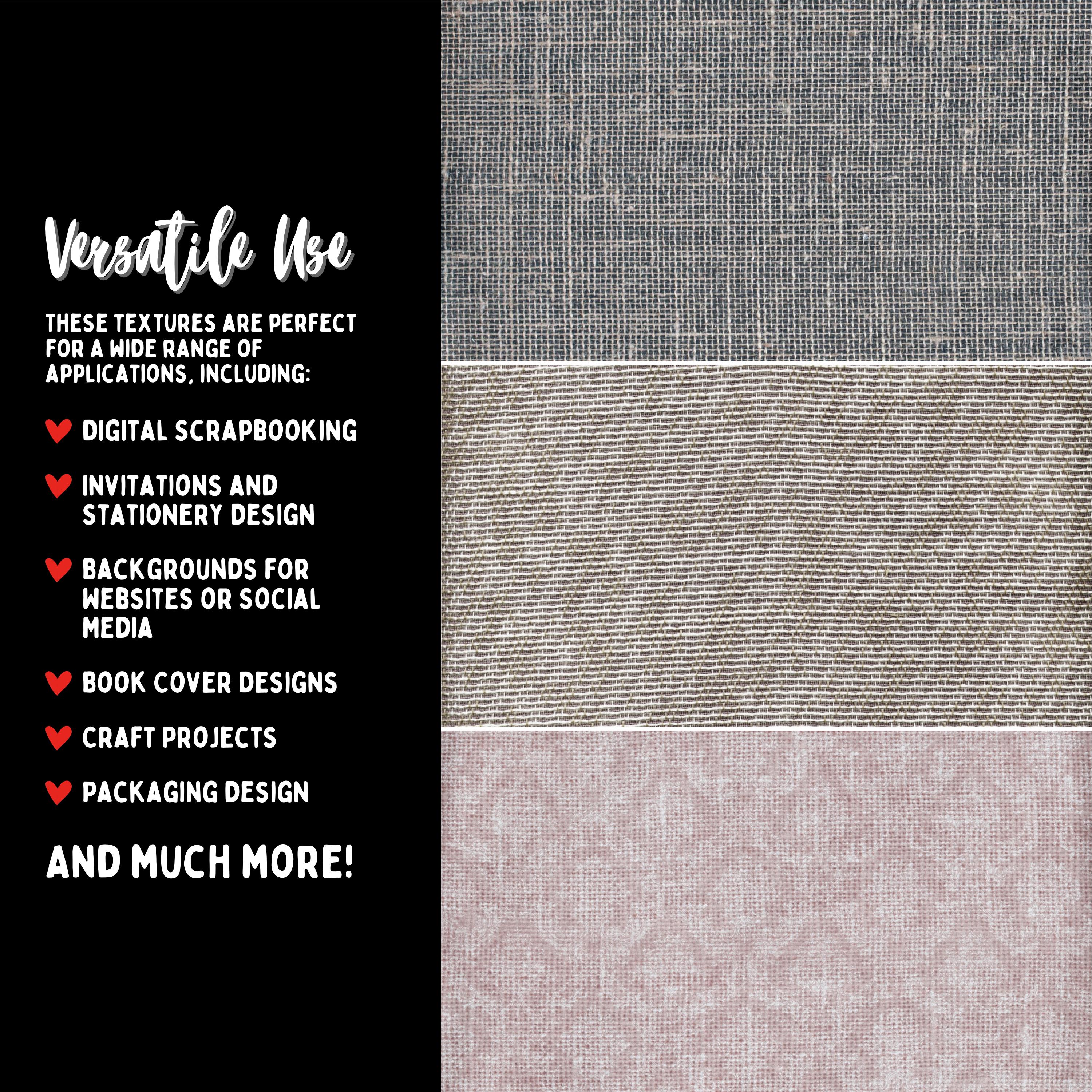 Fabric Texture Papers Set, Fabric Texture, Texture Paper, Digital ...