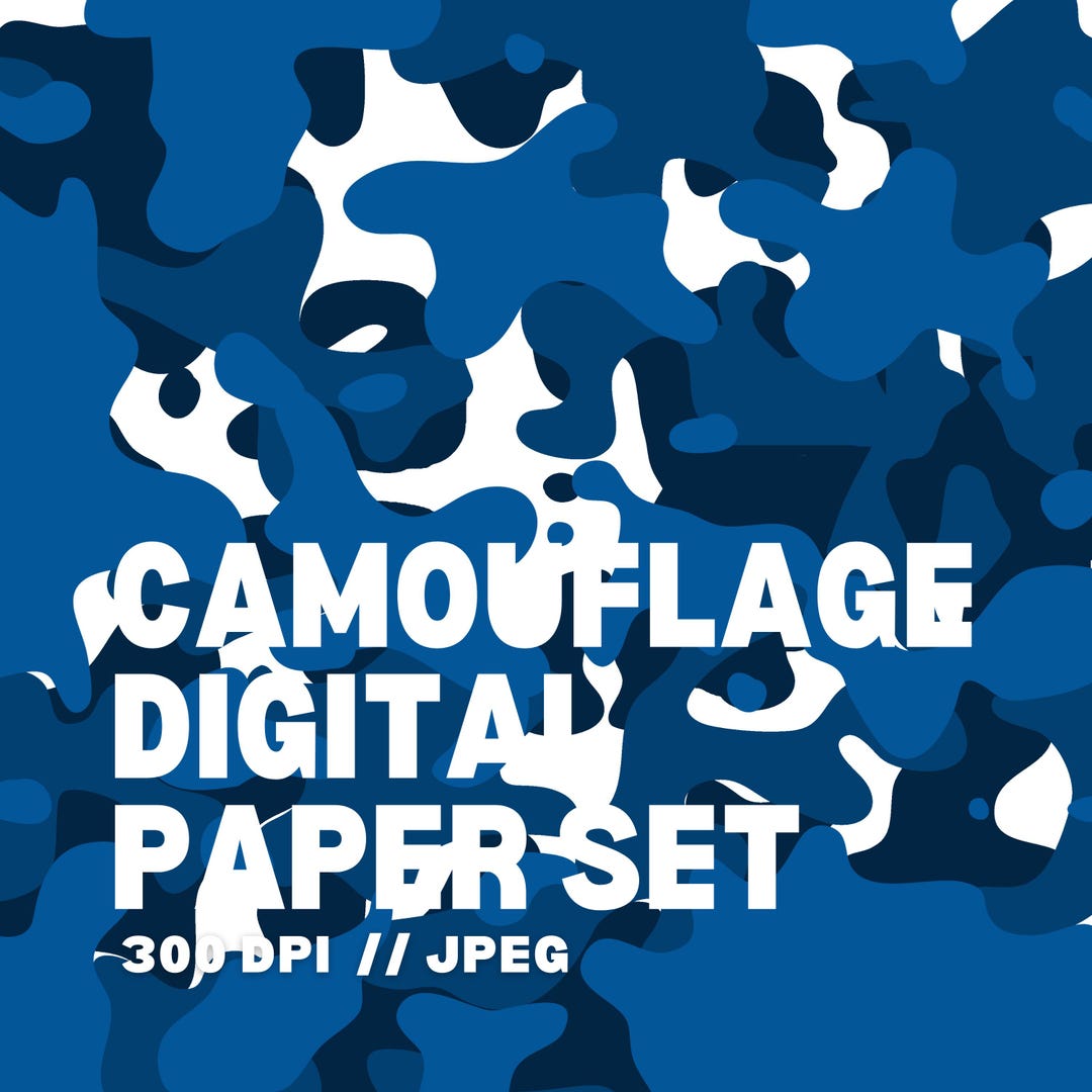 Camouflage Digital Paper Set, Patterns, Digital Paper, Camouflage ...