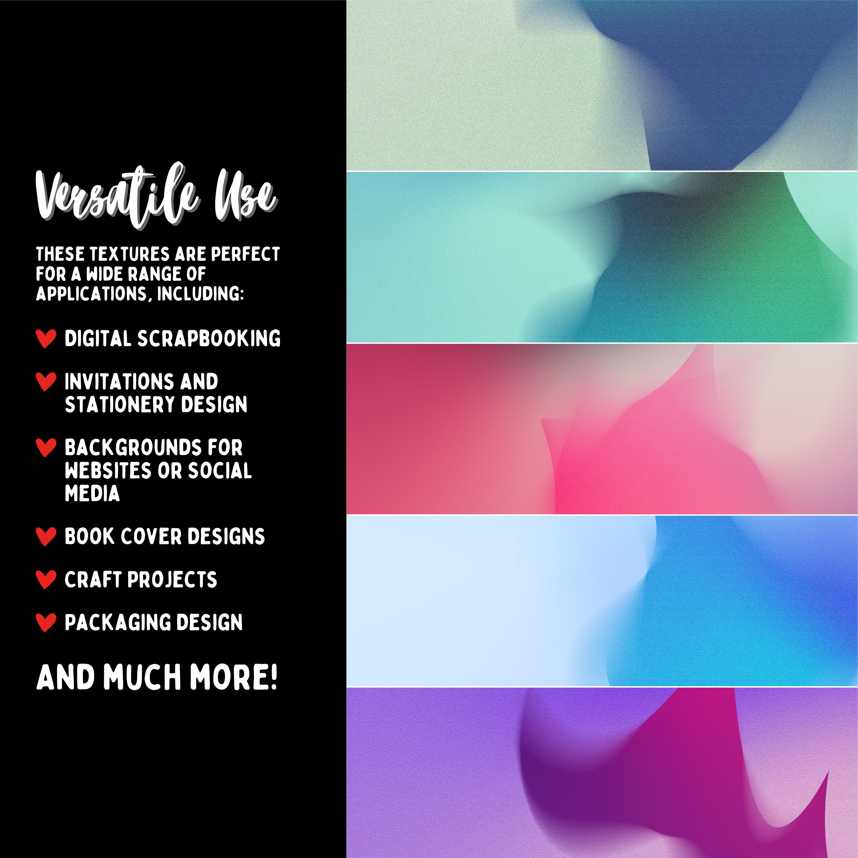 Vibrant Grainy Gradient Background Pack, Grainy Gradient, Gradient Backgrounds, Vibrant Textures ...