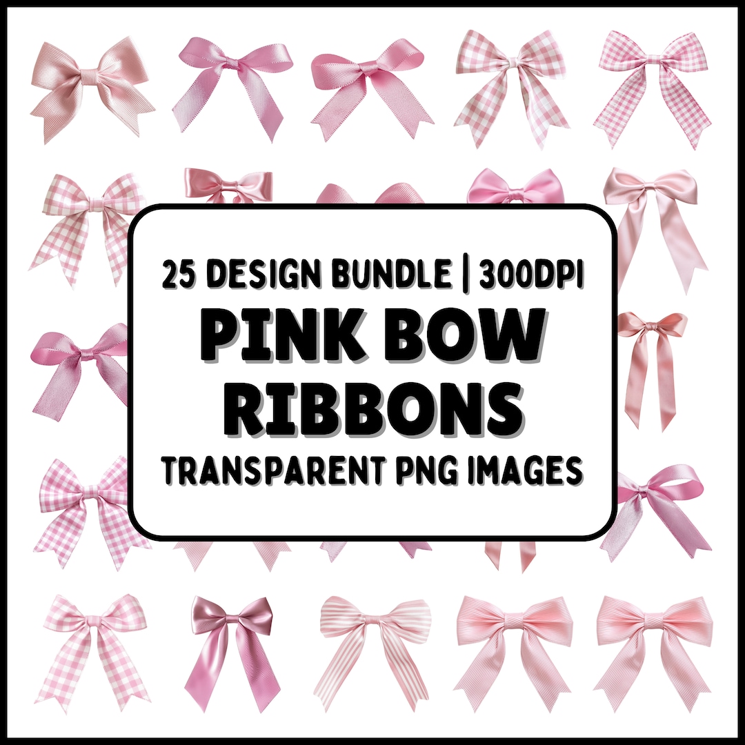 Pink Bow Ribbons, Ribbon Clipart, Pink Ribbon, Bow Clipart, Pink Bow ...