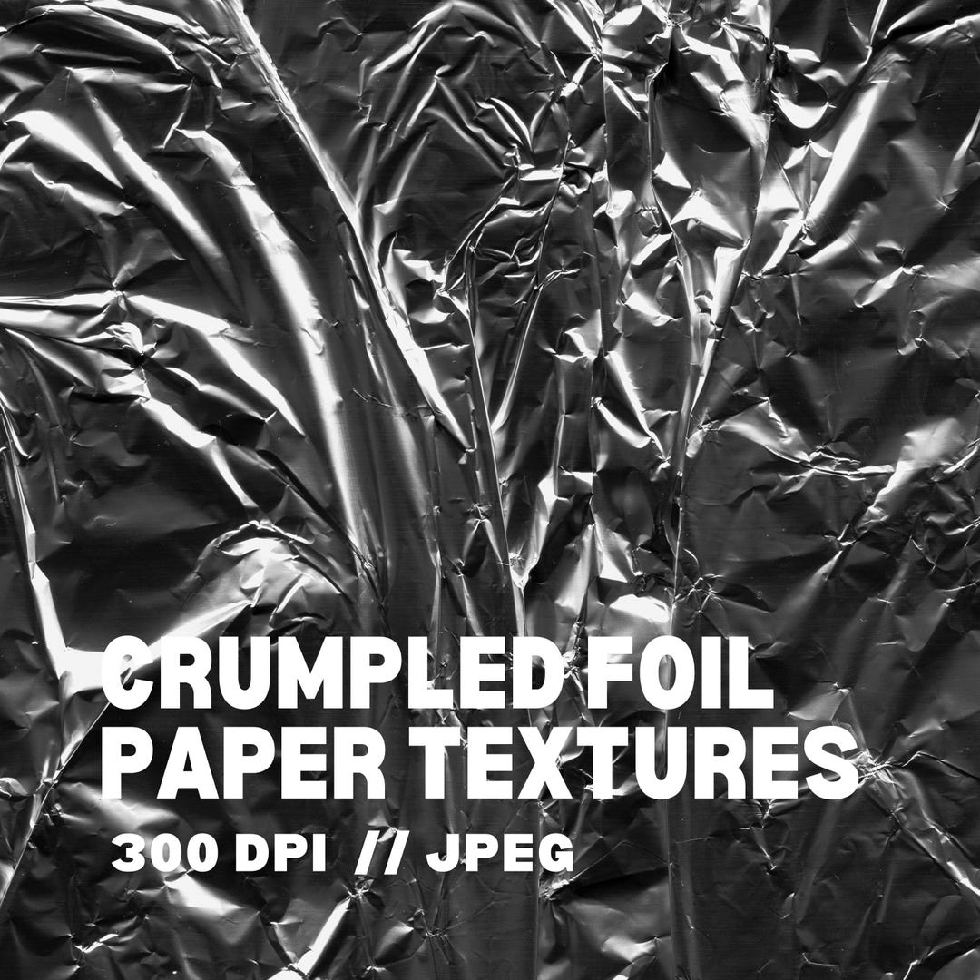 Crumpled Foil Paper Textures, Crumpled Texture, Foil Texture, Paper ...