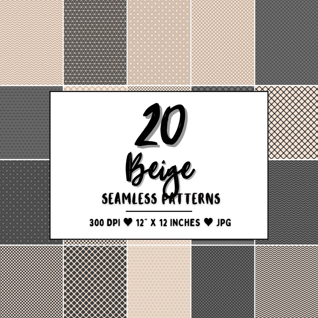 Beige Seamless Patterns, Seamless Pattern, Backgrounds, Digital Paper ...