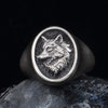 Wolf Ring Wolf Wedding Ring Silver Tungsten Ring Alpha Wolf Family ...