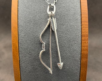 Silver Bow and Arrow - Etsy