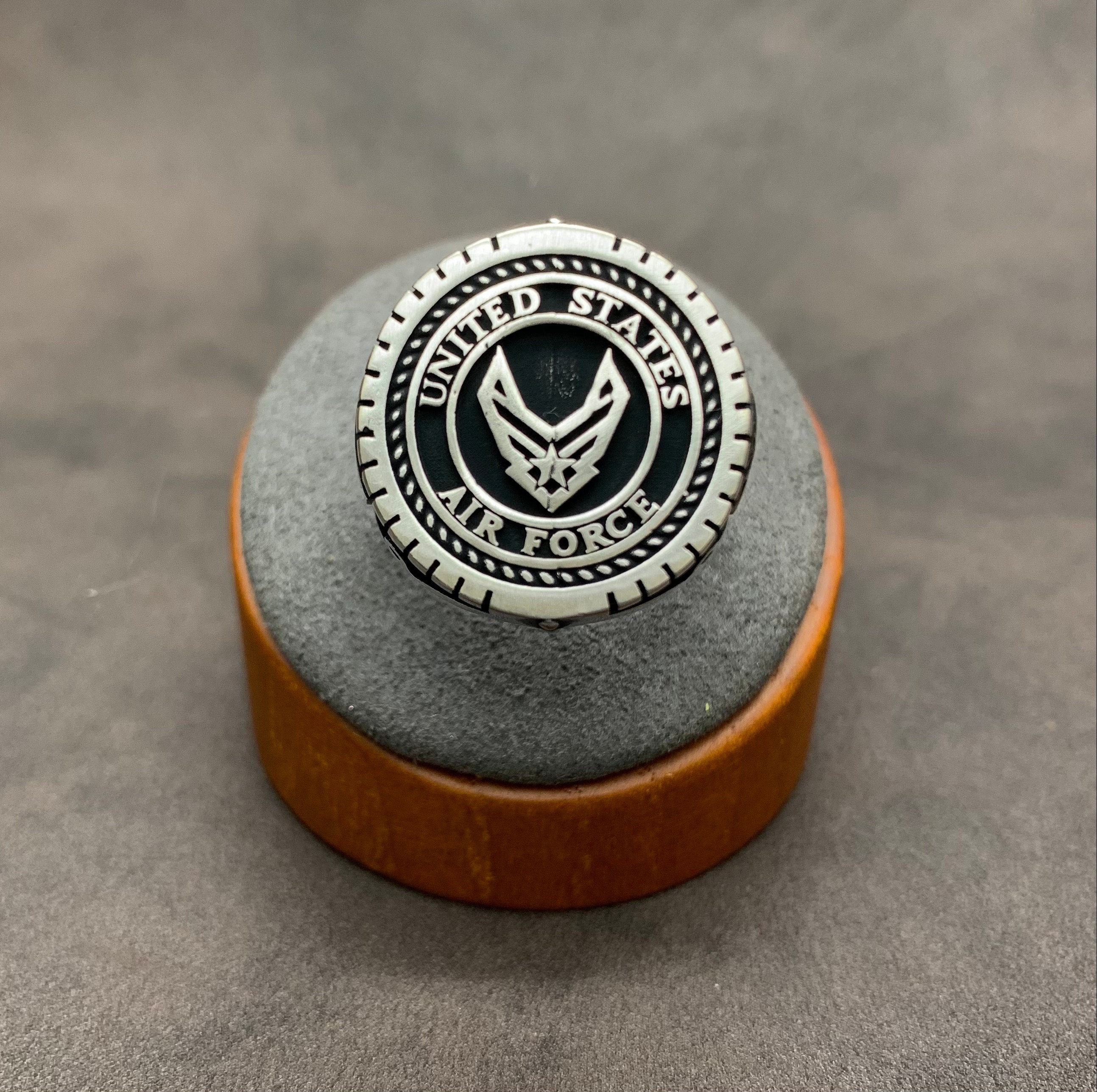 925 Sterling Silver Air Force Ring. US Air Force Ring W Medium Band ...