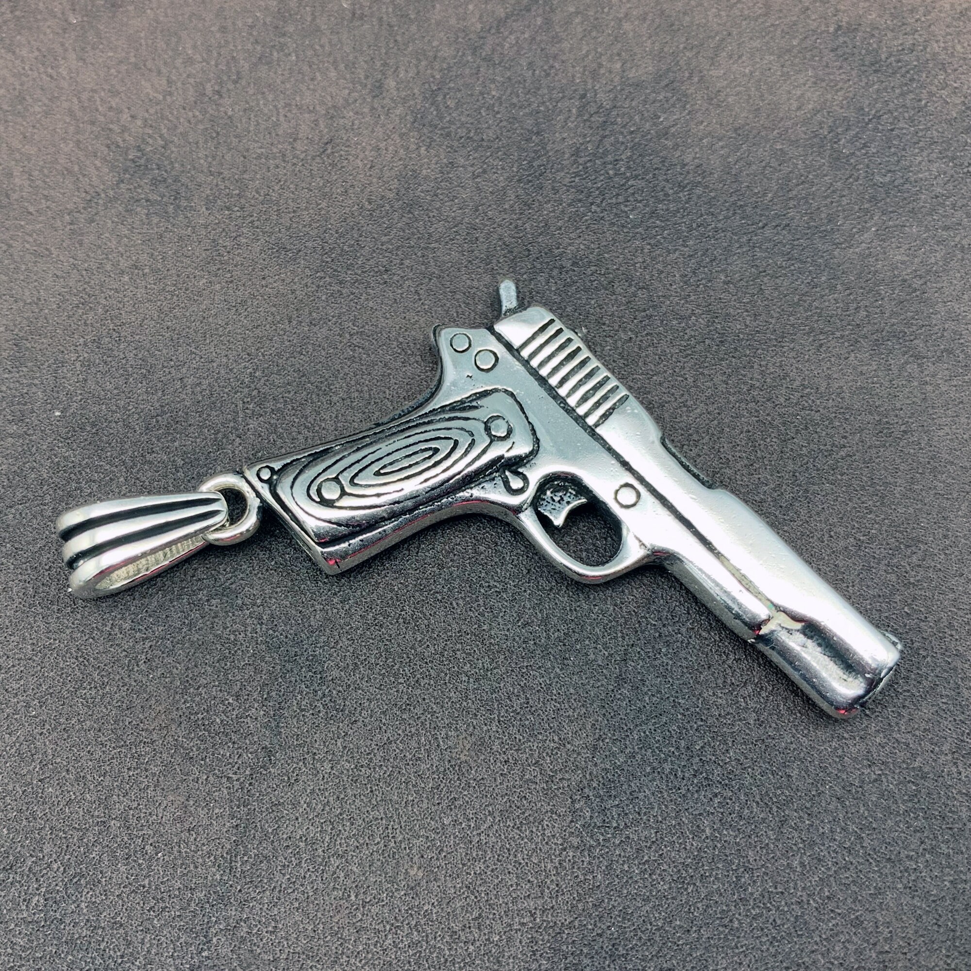 925 Sterling Silver Glock Pistol Pendant Necklace Solid - Etsy UK