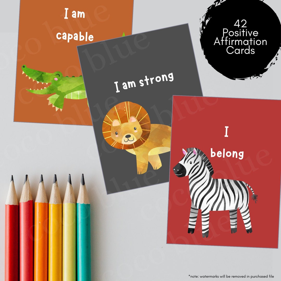 Child Affirmation Cards, Digital Affirmation Cards, Positive ...