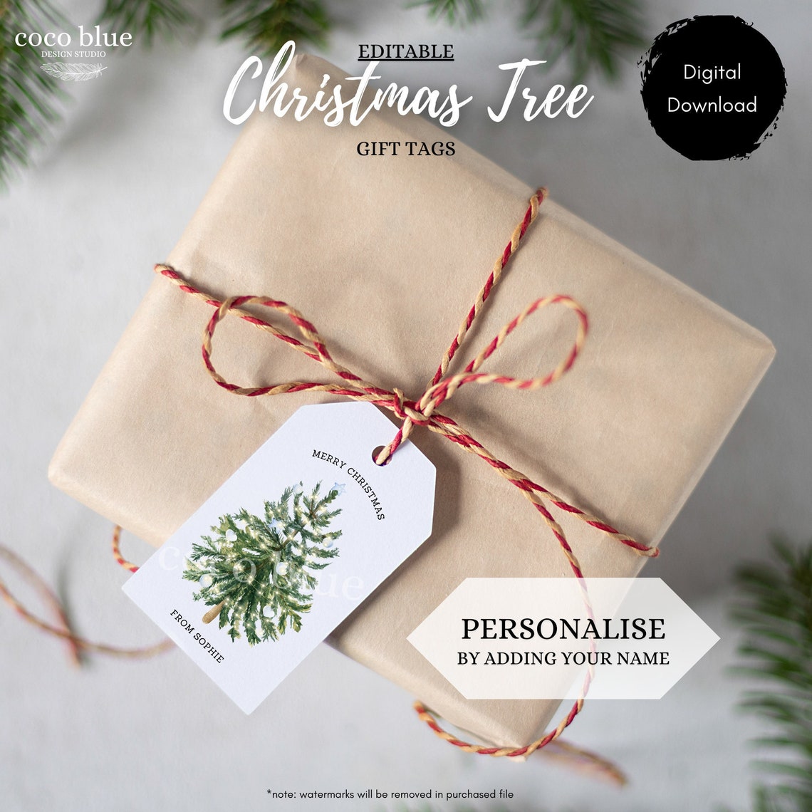 Editable Christmas Gift Tags, Christmas Gift Tags Printable, Gift Tags ...
